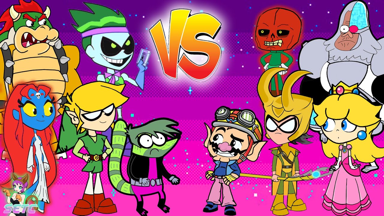 Teen Titans Go! vs. Regular Show characters and Super Heroes! Cartoon ...