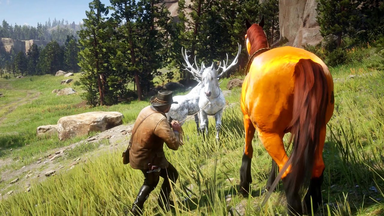 RDR 2 | BEAUTIFUL FOX HORSE AND ARABIAN CUSTOM HORSE CAUGHT | ARTHUR ...