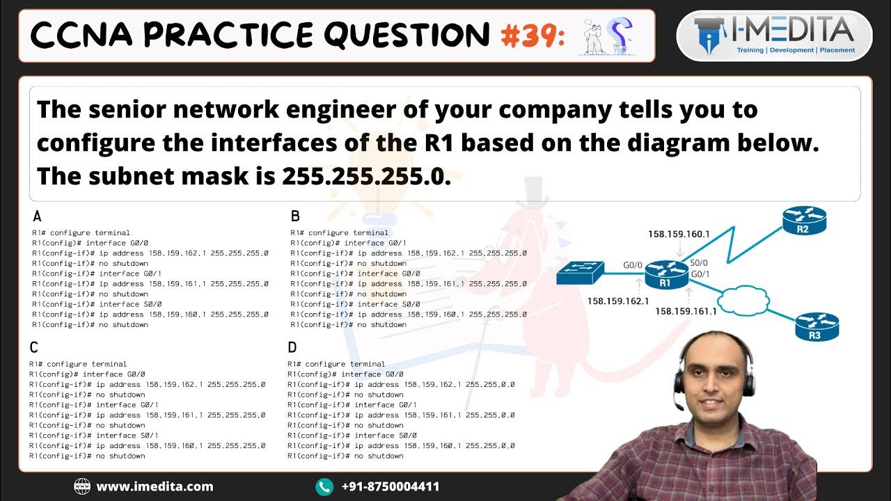 #39- CCNA Practice Questions & Answers | CCNA Exam Questions in Hindi ...