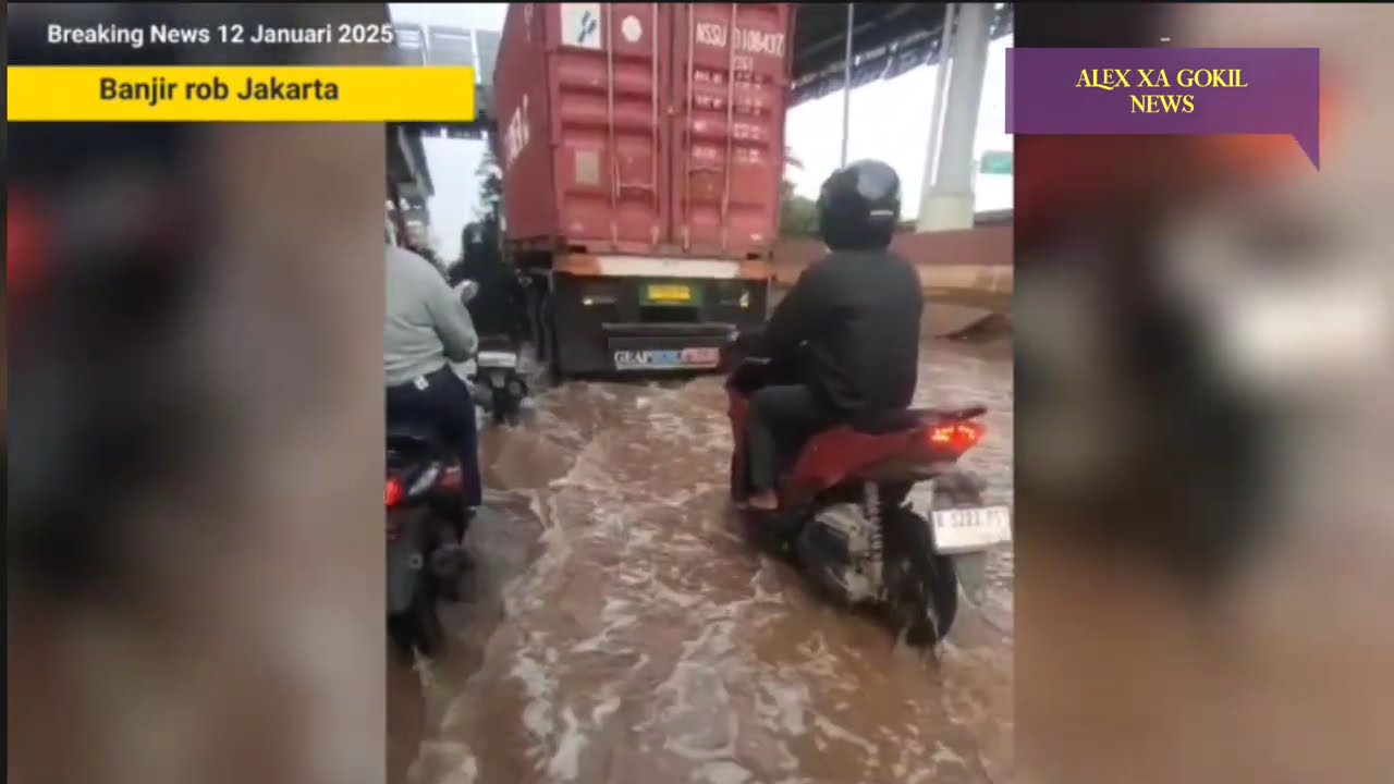 Baru saja tanggul Laut jakarta jebol ! banjir rob Ancol, jakut hari ini ...