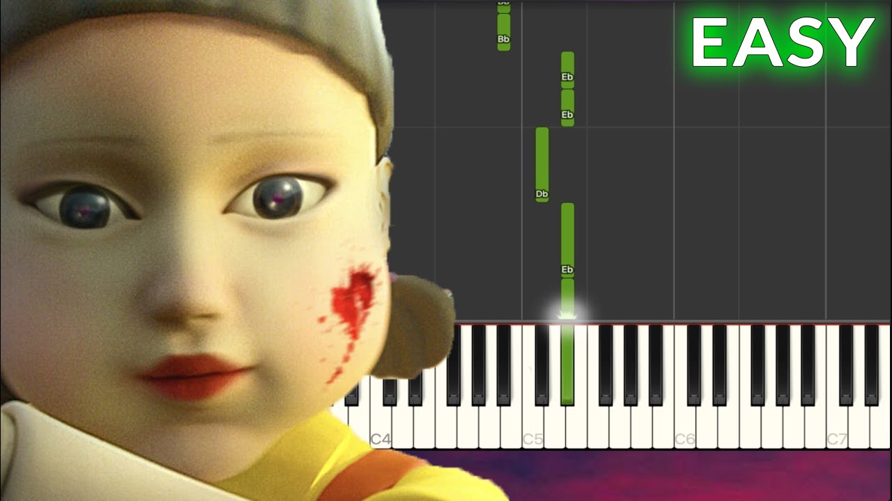 Squid Game - Red Light Green Light EASY Piano Tutorial - YouTube