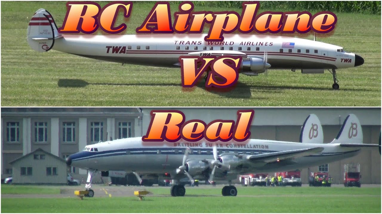 Real VS RC Airplane Super Constellation Scale Model and the Original ...