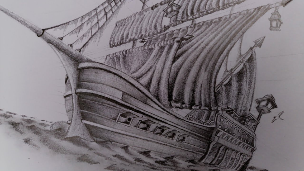 TIME LAPSE LA TETERA DEL MAR|| COMO DIBUJAR UN BARCO PIRATA. - YouTube