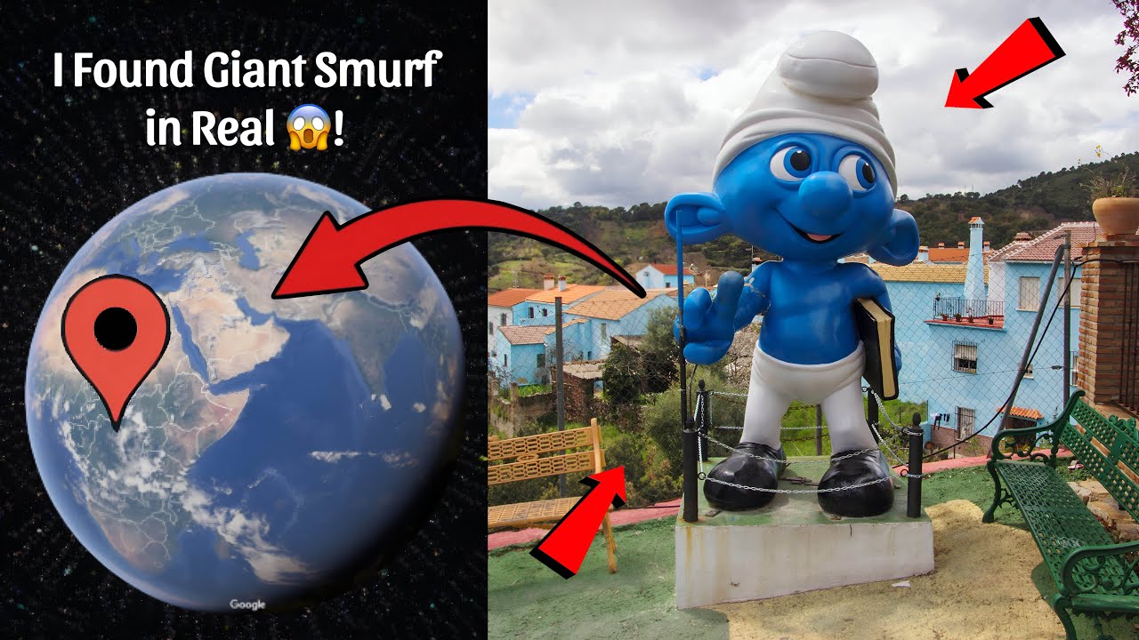 😰I Found Strange Giant Smurf in Real On Google Earth and Google Maps 🤯 ...