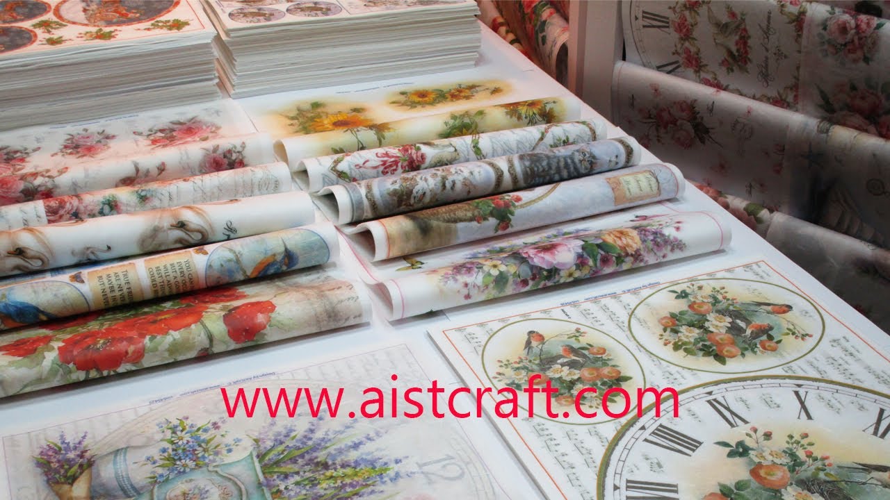 Decoupage Rice PAPER AistCraft - YouTube
