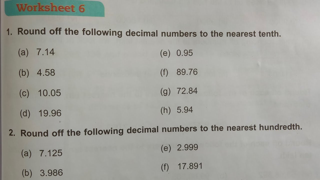 math class 5 chapter 9 Worksheet 6 dav public school // math class 5 ...
