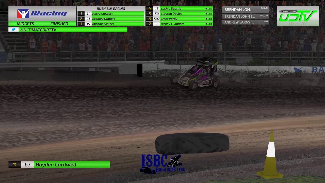 Rush Sim Racing Midget Super League at Fairbury - YouTube