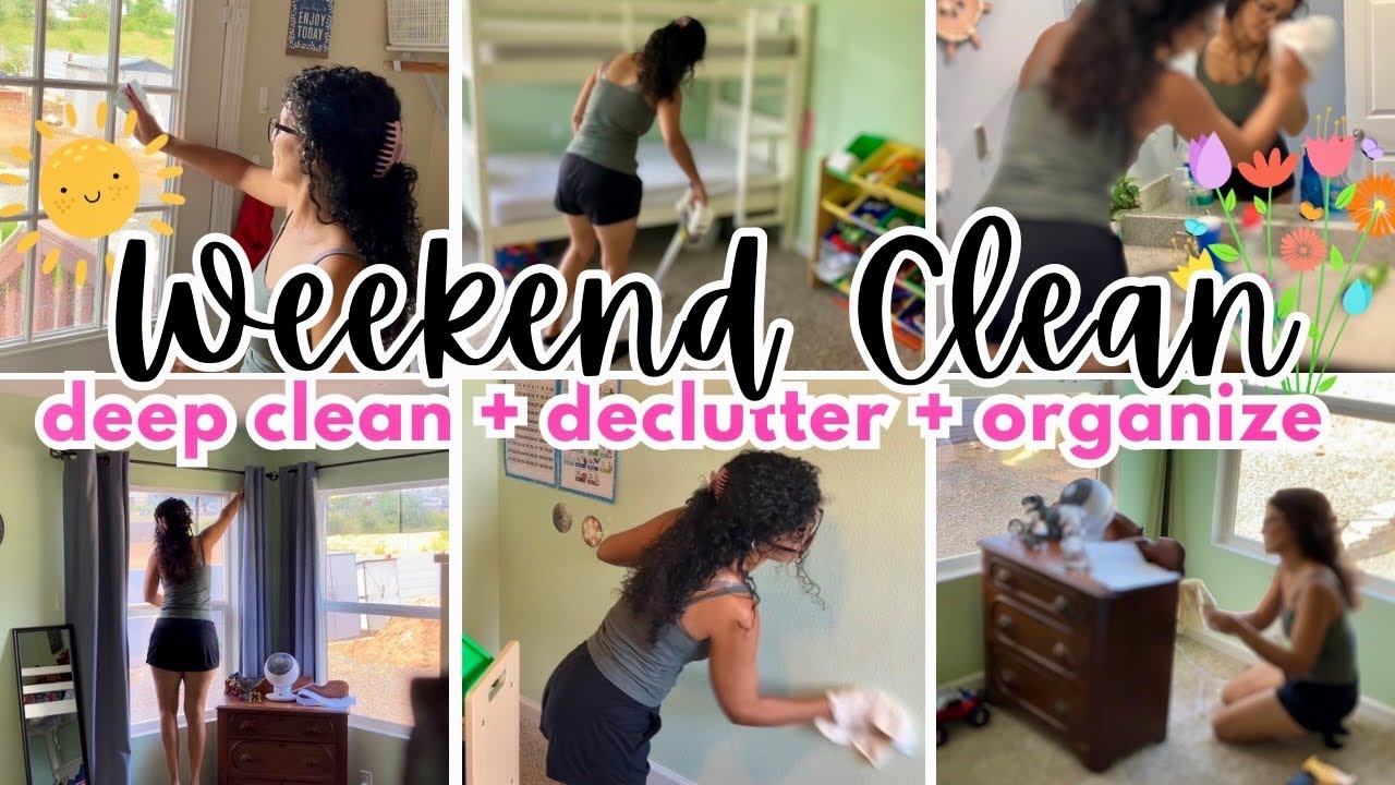 Weekend Clean 🧽 Spring Deep Clean + Kitchen Declutter - YouTube