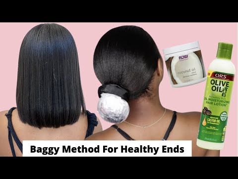 Baggy Method SAVED My Dry Ends - How To Get Healthy Long Hair With Baggy Method
