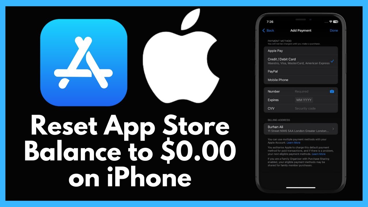 How to Reset App Store Balance to $0.00 on iPhone - YouTube