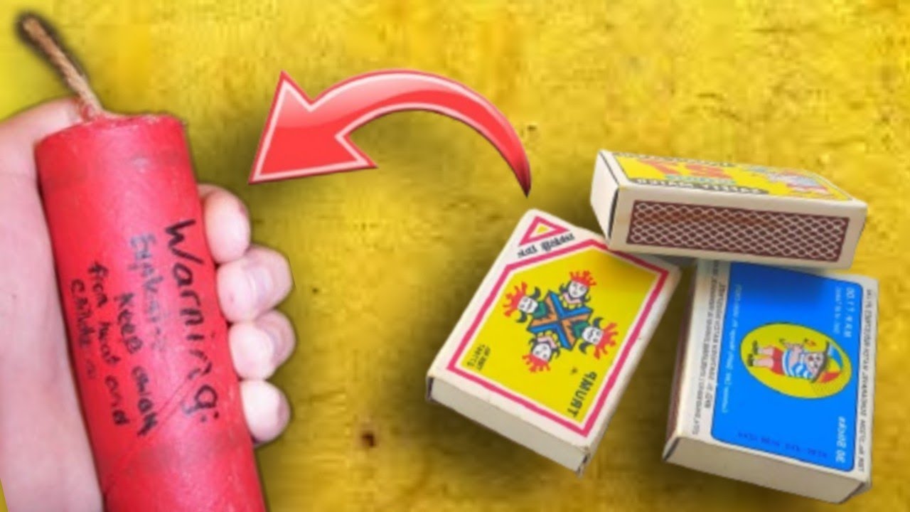 How to make a bomb with matches💥💣| make Firecrackers with matches at ...