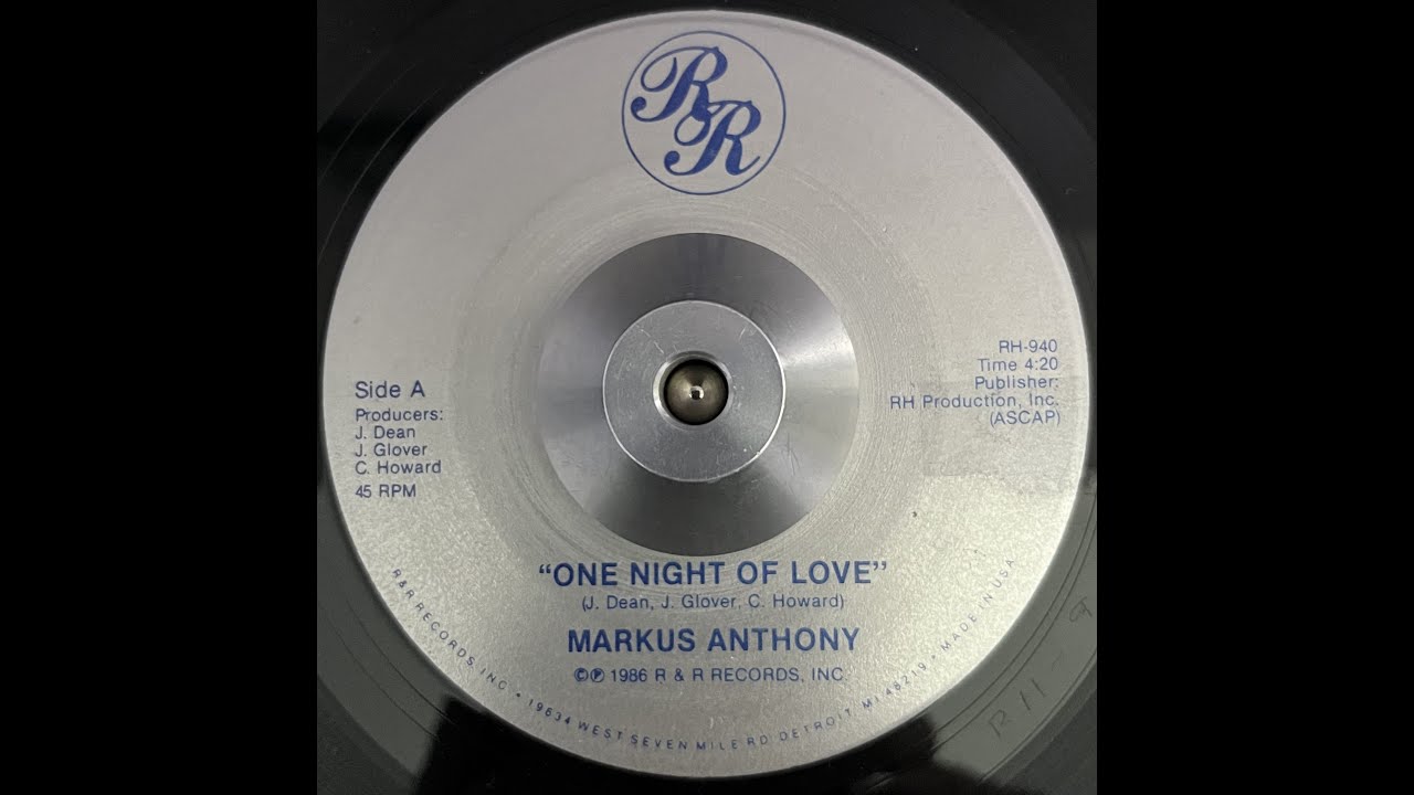 Markus Anthony One Night of Love - YouTube