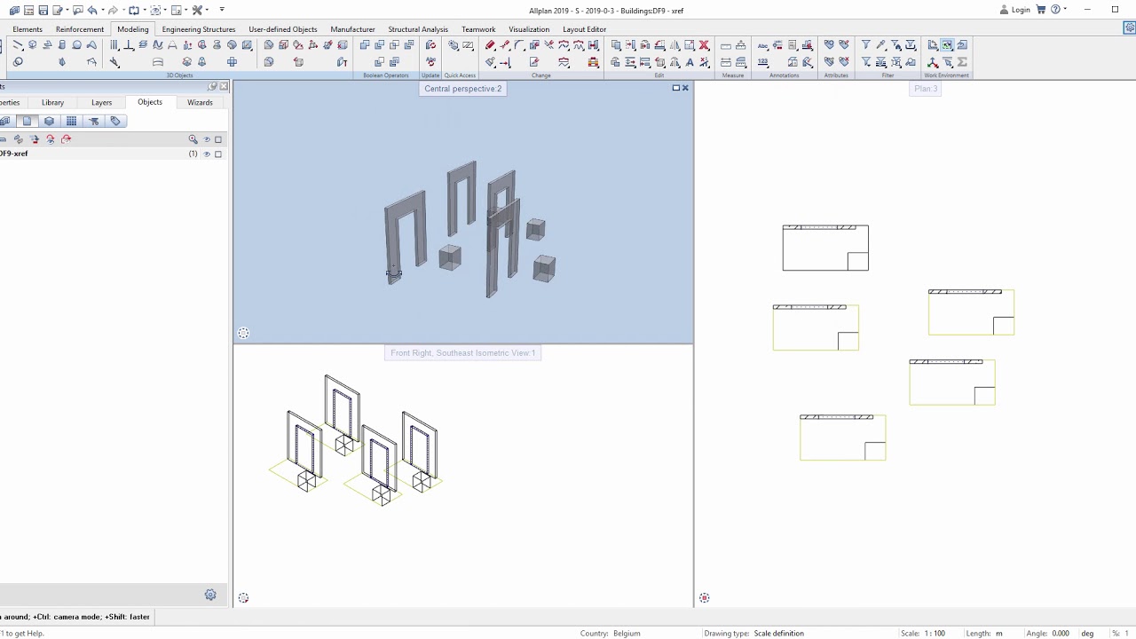 How to place a (3D) xRef in Allplan - YouTube