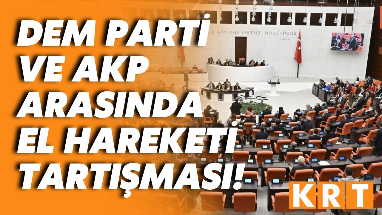 Meclis'te DEM Parti ve AK Parti arasında el hareketi tartışması! - YouTube