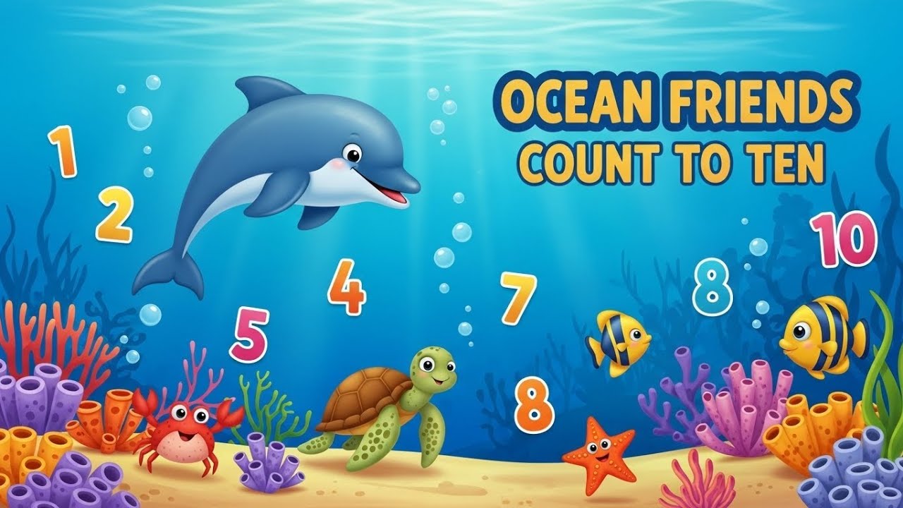 Ocean Friends Count to Ten | Underwater Counting Song for Kids ...