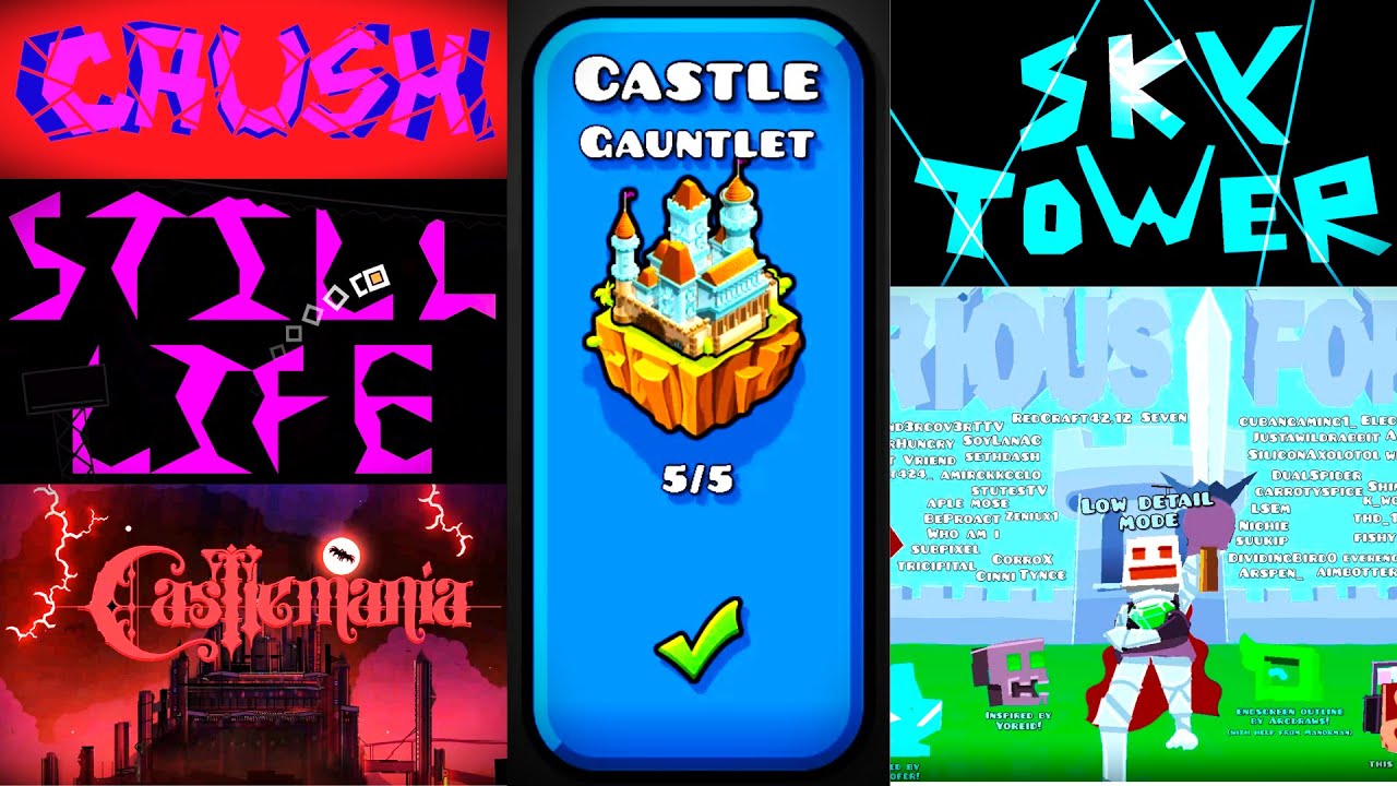 Castle Gauntlet completed! [Geometry Dash 2.2 Stuff #8] - YouTube