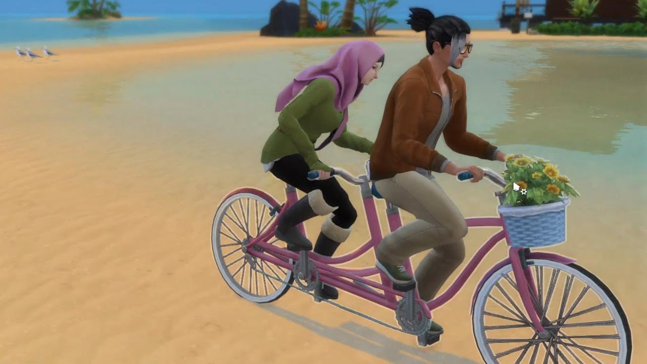 the sims 4 tandem bicycle - YouTube