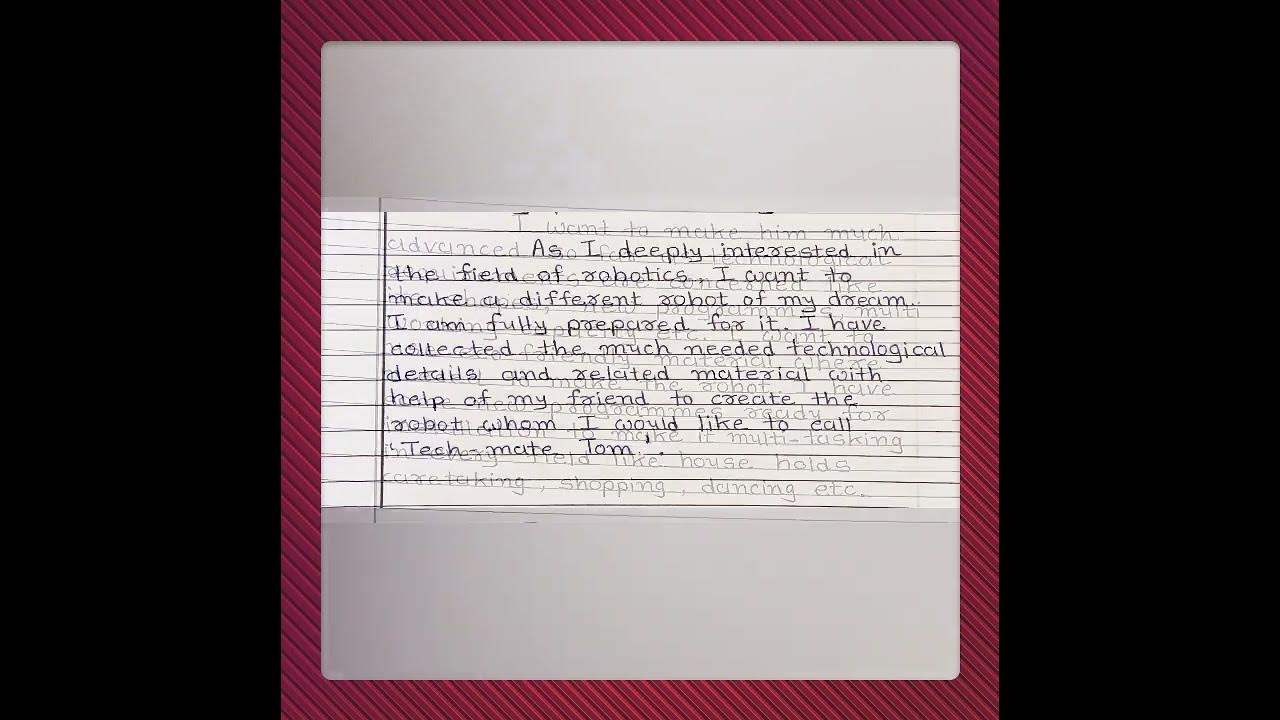 English Essay -- The Robot Of My Dream - YouTube