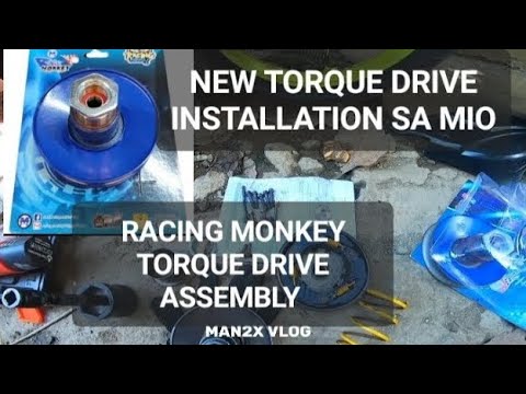 MONKEY RACING TORQUE DRIVE ASSEMBLY INSTALLATION SA MIO /# MAN2XVLOG - YouTube