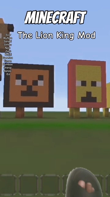 Minecraft The Lion King Mod Simba Timon and Pumbaa Scar Mufasa Nala ...