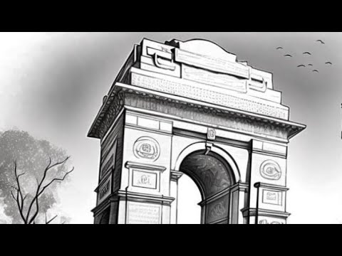India Gate Pencil Drawing | How to draw India Gate - YouTube