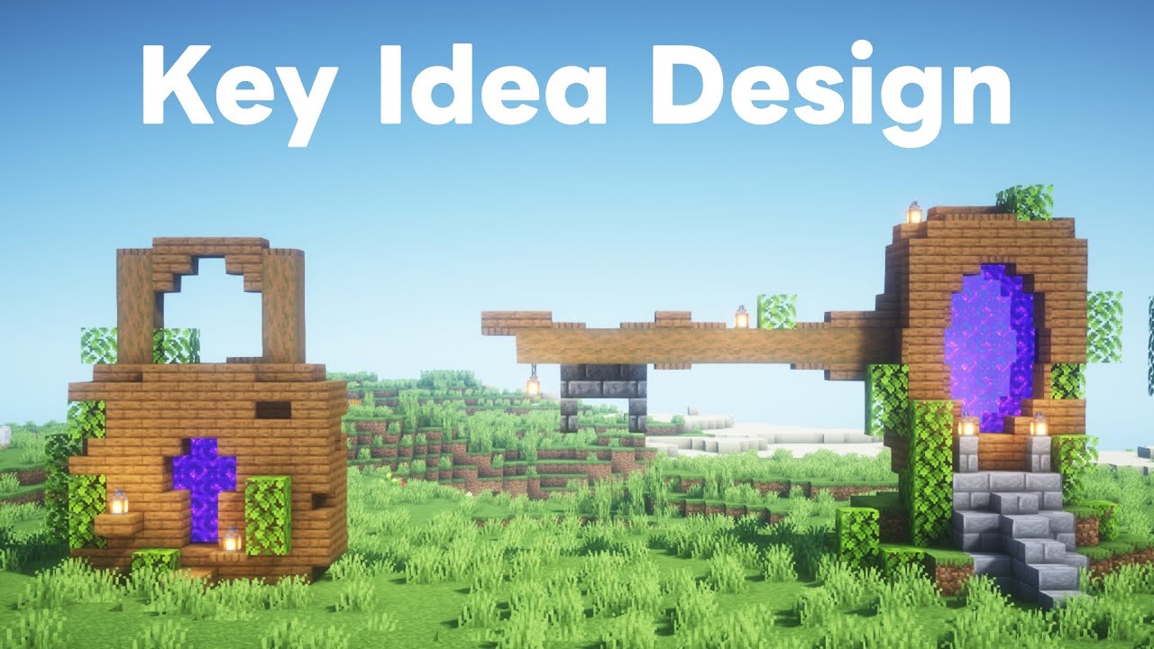 How to Build a Nether Portal Key Design idea in Minecraft | Relaxing ...