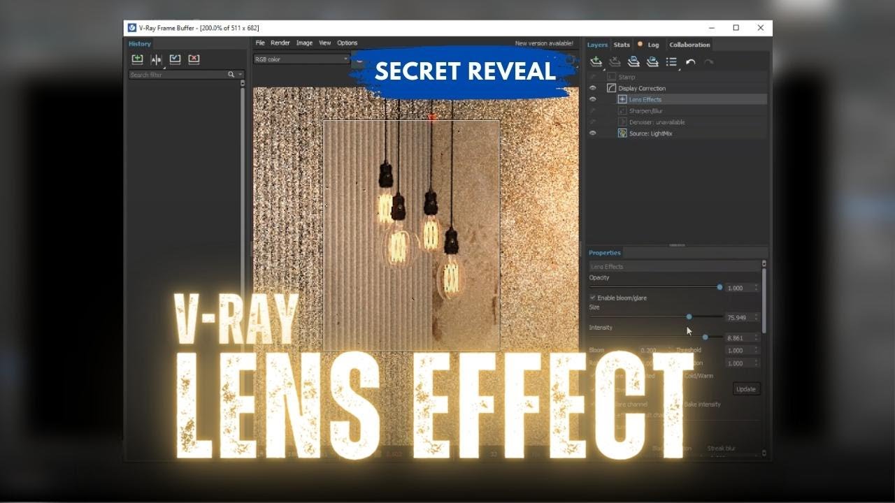 "V-Ray Lens Effects Tutorial" a Step-by-Step Guide | #3dsmax | Hindi ...