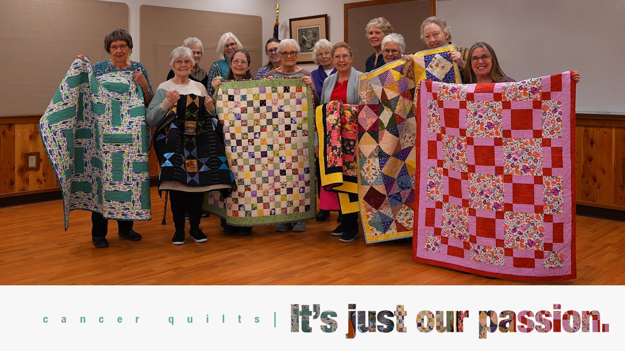 It's just our passion | Cancer quilts - YouTube