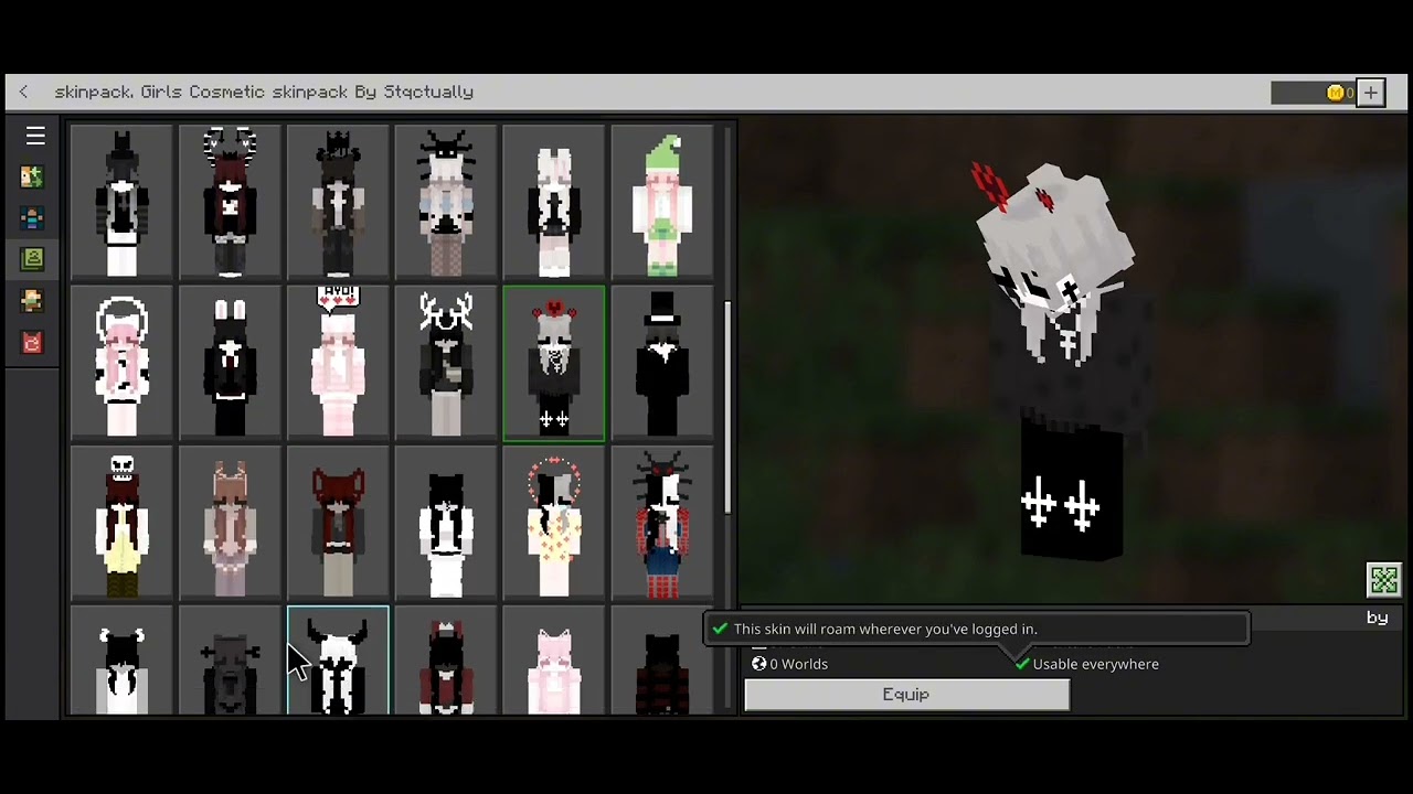 Minecraft 4D girl skins 50+ - YouTube