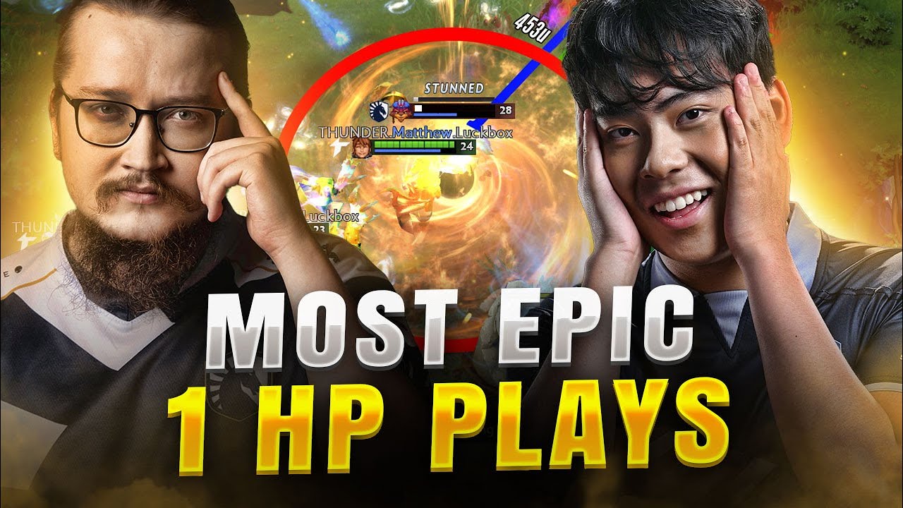 MOST EPIC 1 HP PLAYS IN DOTA 2 HISTORY - YouTube