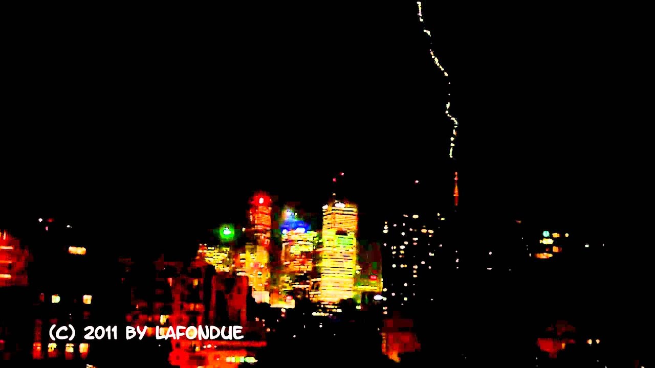 Lightning hit the CN tower in slow motion, Toronto, Ontario, Canada ...