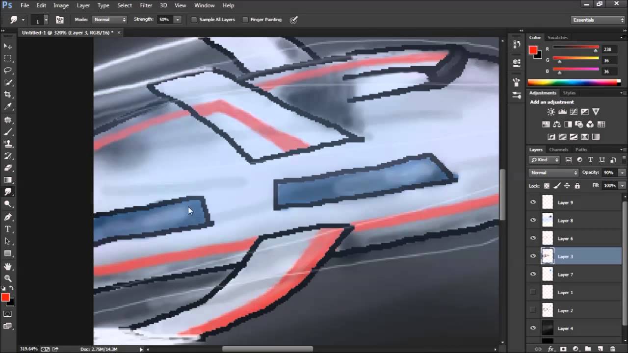 Speed Drawing - Hyperspace Flight - YouTube