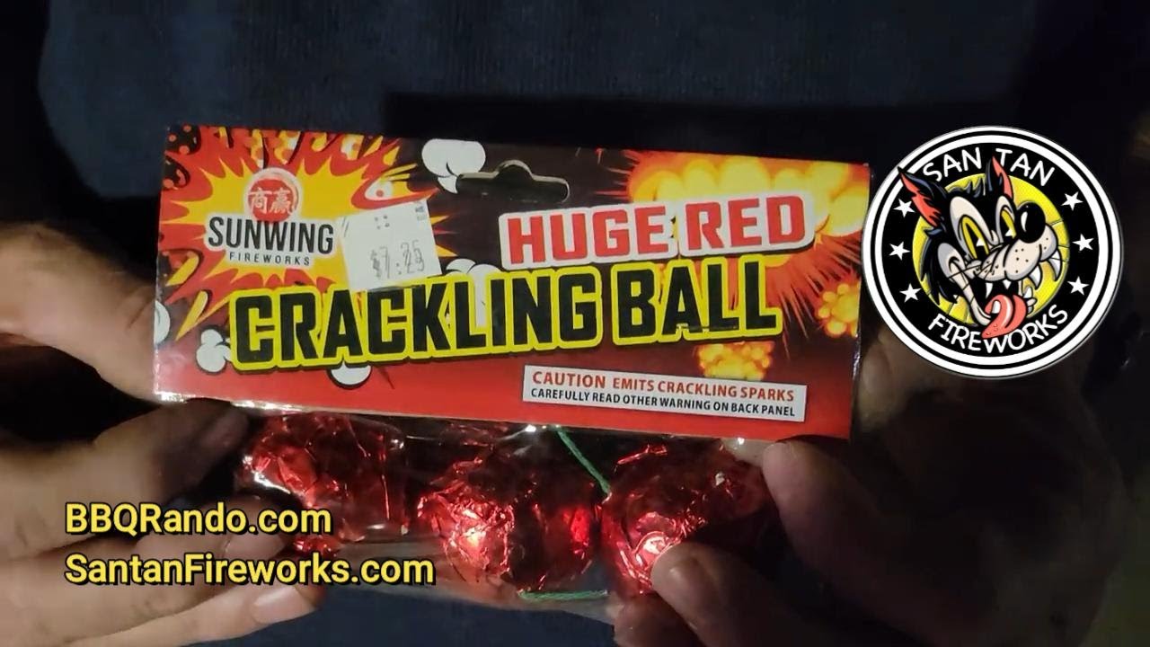 Huge Red Crackling Ball - SUNWING Fireworks - YouTube
