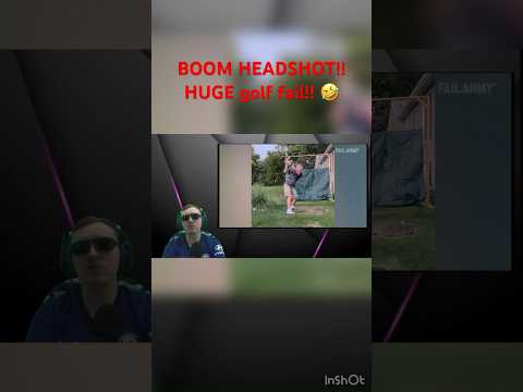 BOOM HEADSHOT!! HUGE golf fail!! 🤣 #shorts #youtubeshorts #fails #failarmy #golf #shortsfeed #fun
