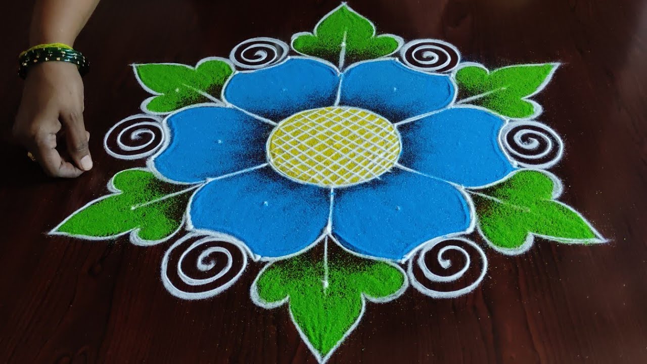 sri ramanavami special rangoli 7×4 Dot's... - YouTube