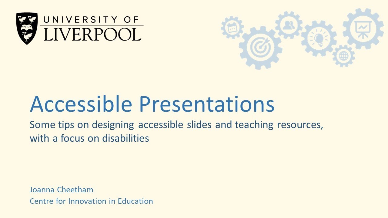Accessible Presentations - YouTube