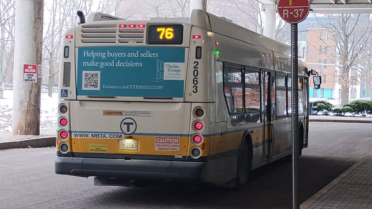 Riding the full MORNING LOOP of MBTA route 76. (announcements only ...