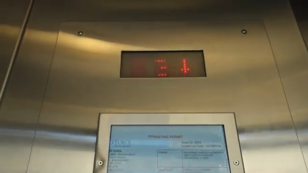Montgomery KONE Elevators @ North Parking Ramp, Des Moines Intl. Airport, Des Moines, IA - YouTube