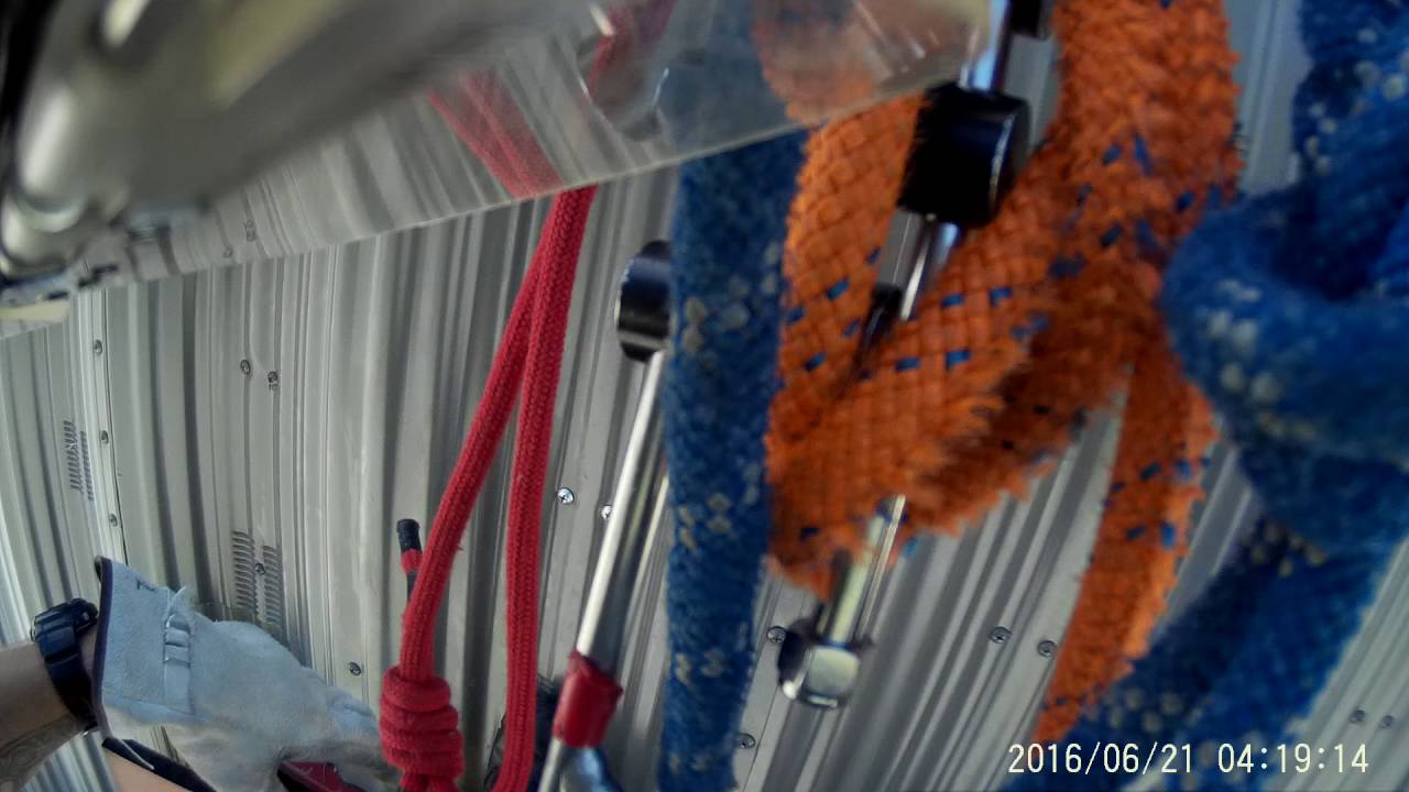 Rappel with Bar Rack Past a Knot - YouTube