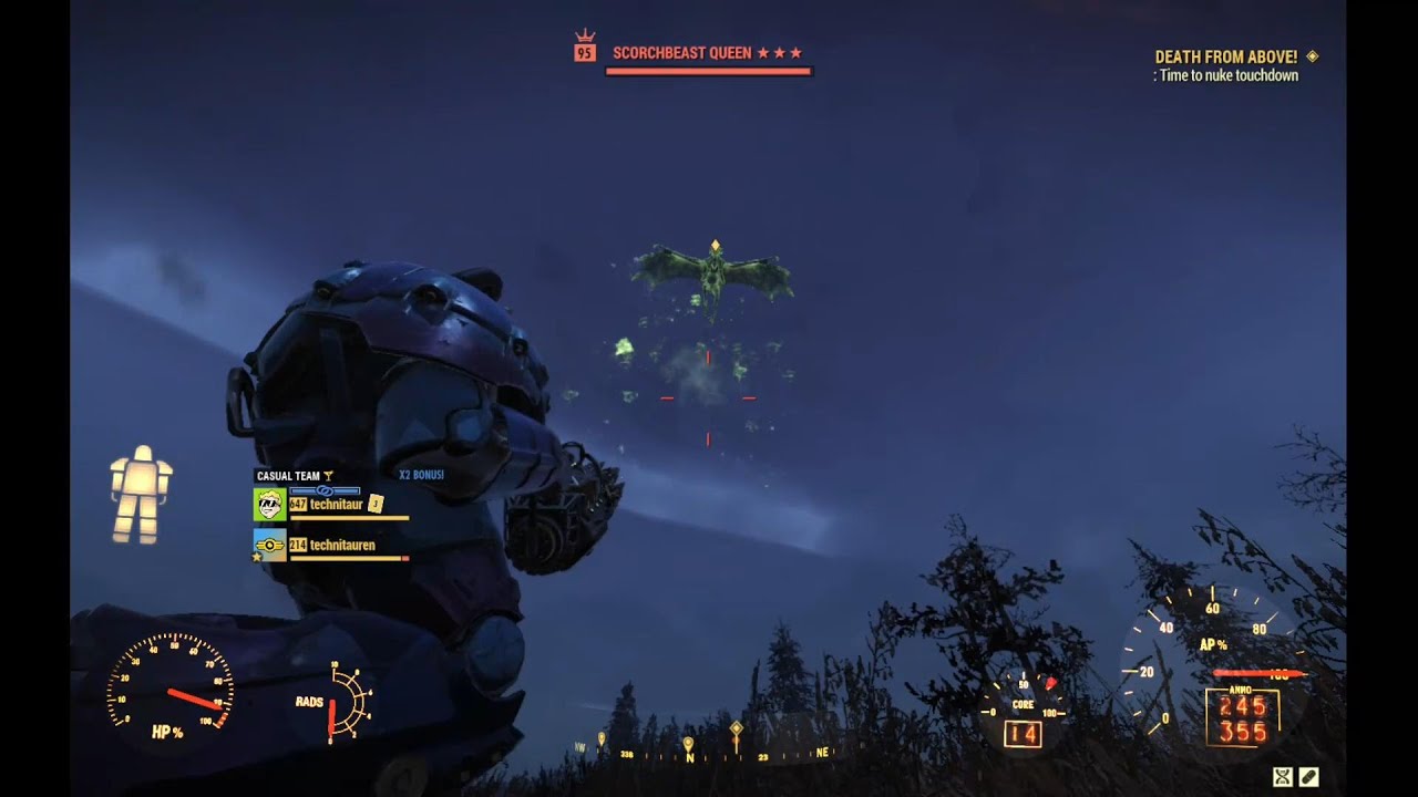 Fallout 76: Soloing The Scorchbeast Queen (feat. Quake II music) - YouTube