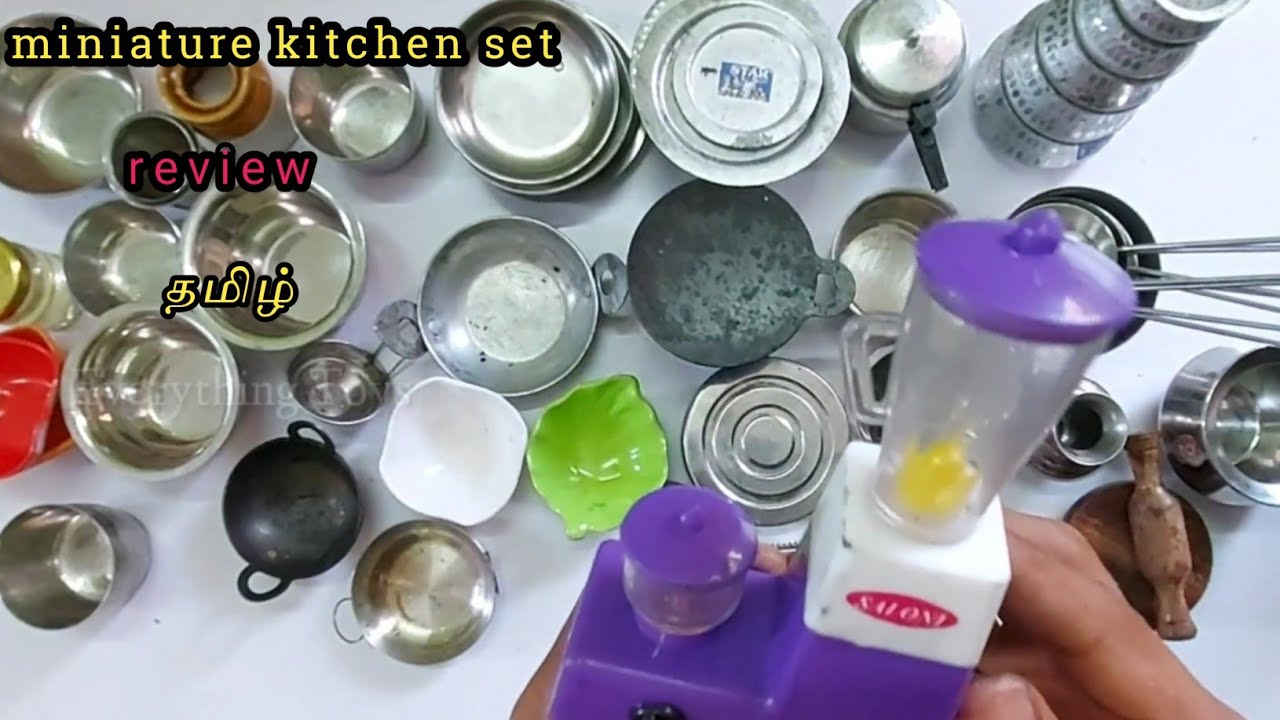 #Minicookingthings #miniaturethings miniature kitchen set review Tamil ...