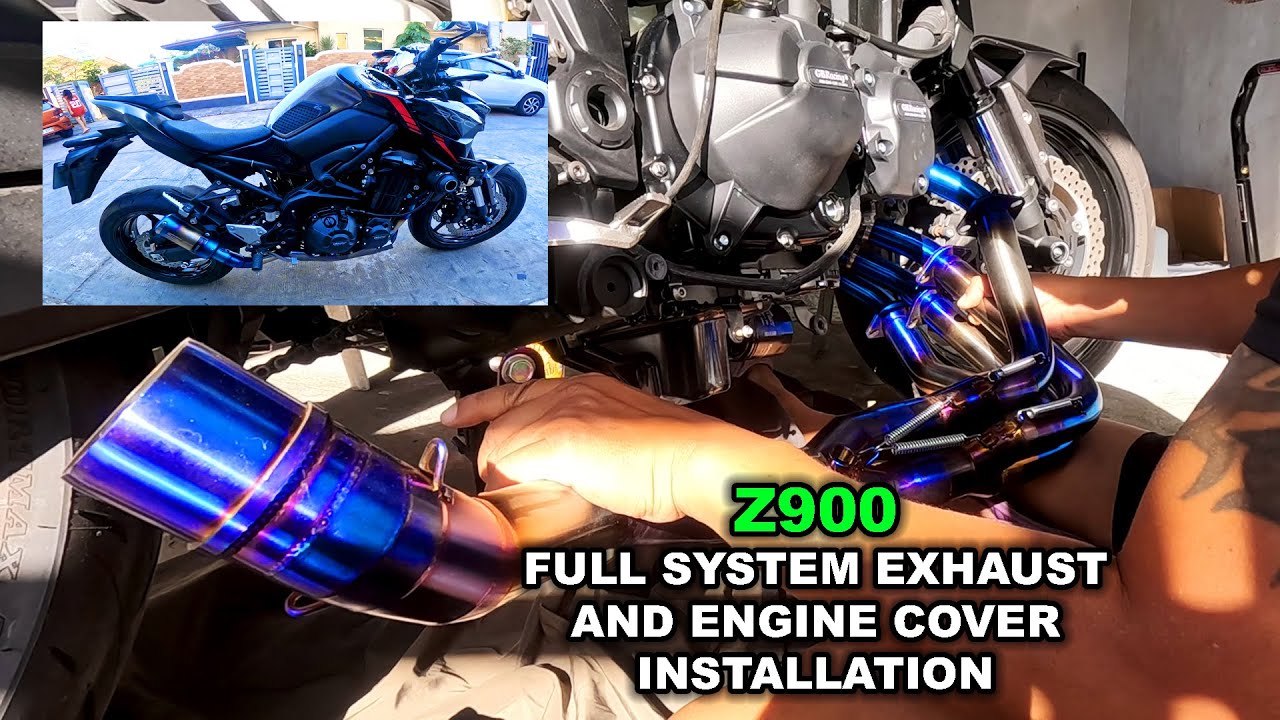 Z900 FULL EXHAUST AND ENGINE COVERS INSTALLATION #z900 #kawasaki # ...