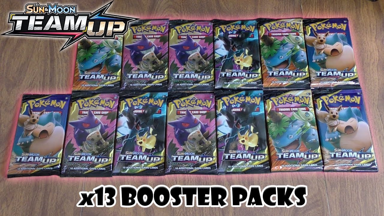 13 Team Up Booster Pack Opening - YouTube