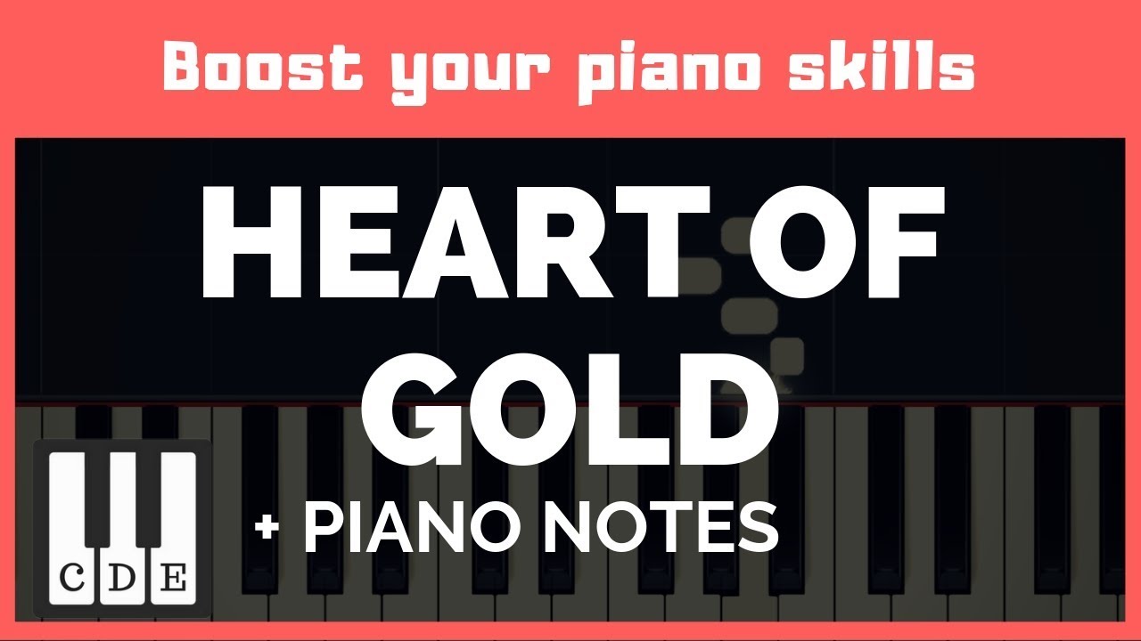 Heart Of Gold 🎹 easy letter notes for piano 🎹 - YouTube