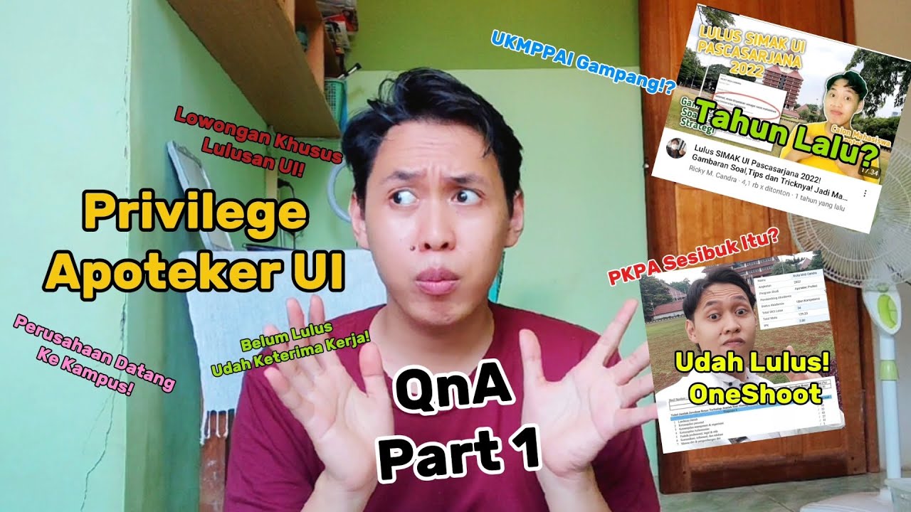QnA Apoteker UI! Privilege, PKPA dan UKMPPAI! - YouTube