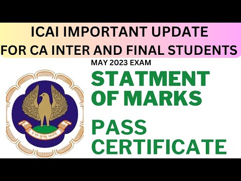 icai important update regarding marksheet and pass certificate for may ...