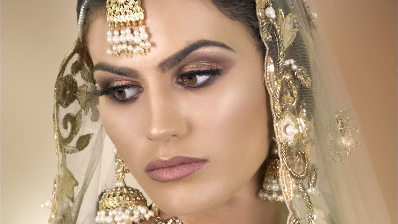 Red and Gold Asian Bridal Makeup - YouTube