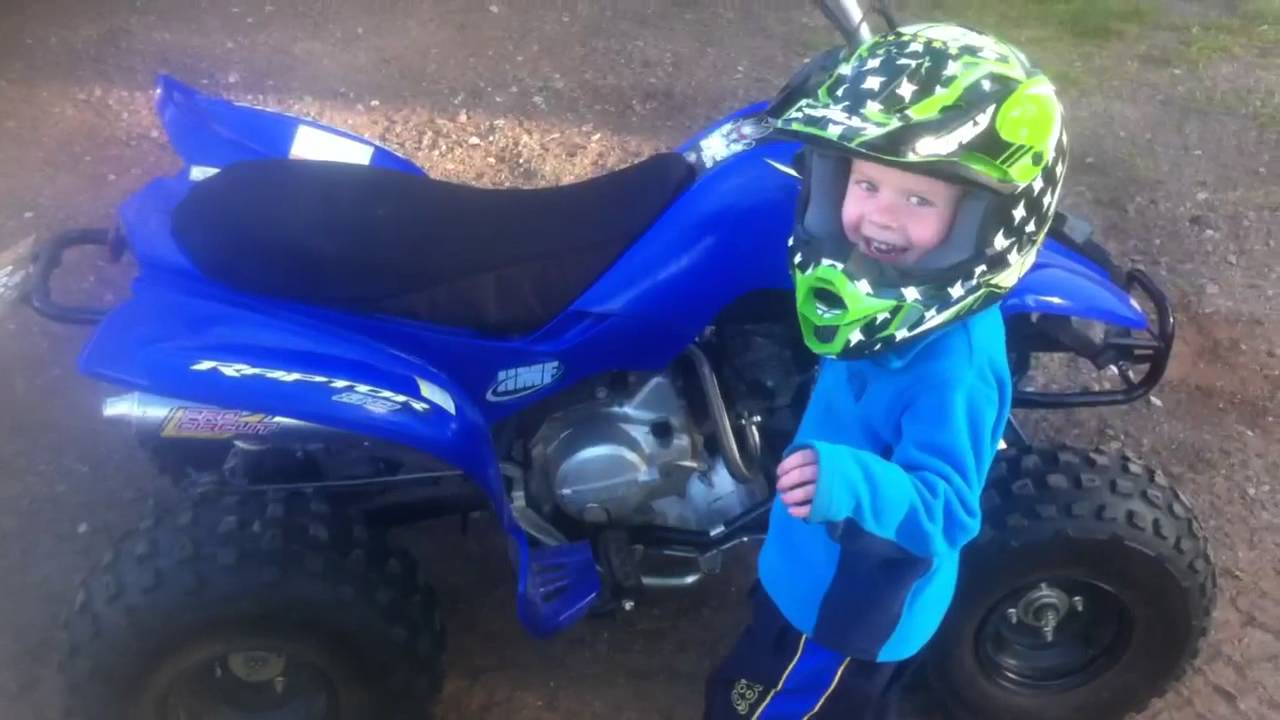 Yamaha Raptor 80 with Pro Circuit full exhaust - YouTube