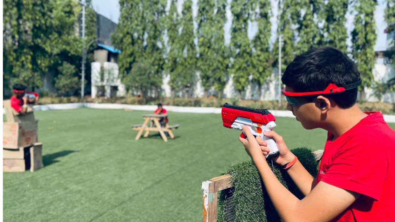 Laser Tag Battle -- Round 1!!! Junior Perfect - YouTube