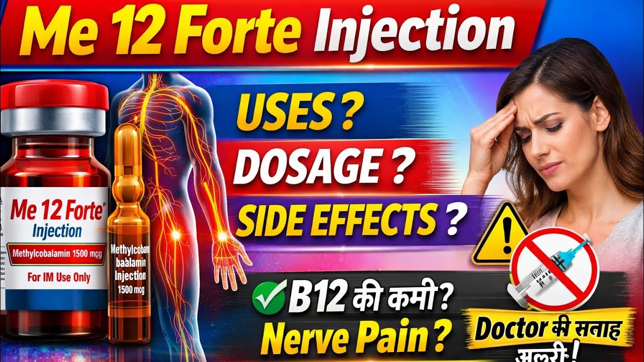 Vitamin B12 Injection (Me 12 Forte) – फायदे, खुराक और नुकसान #vitamins ...